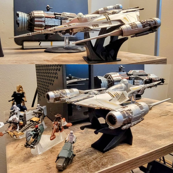 B-wing Starfighter 3D Printed Flight Stands (for Micro Galaxy Squadron ...