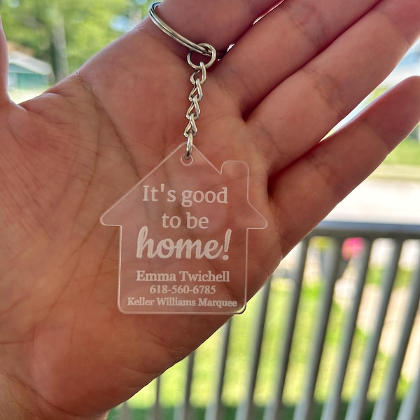 Bulk Branded Realtor Keychains - Closing Keychain - Open House ...