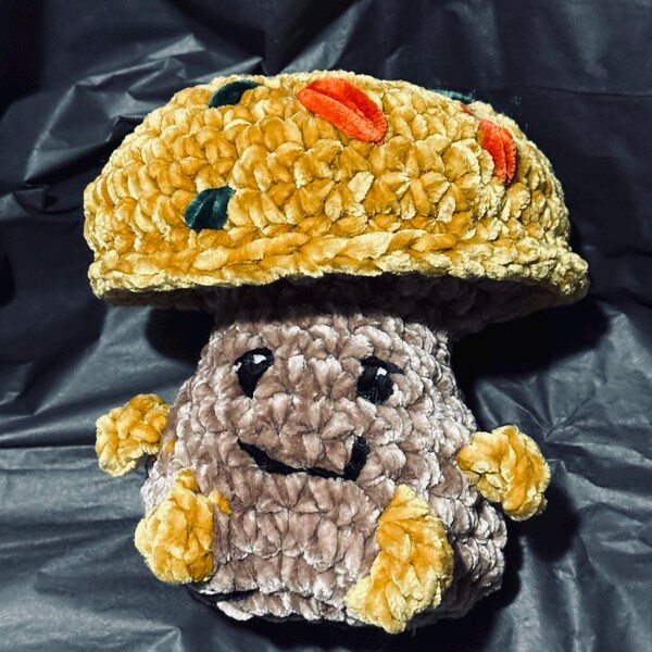 No Sew Shiitake Mushroom Crochet Pattern [english PDF] | Mushroom ...