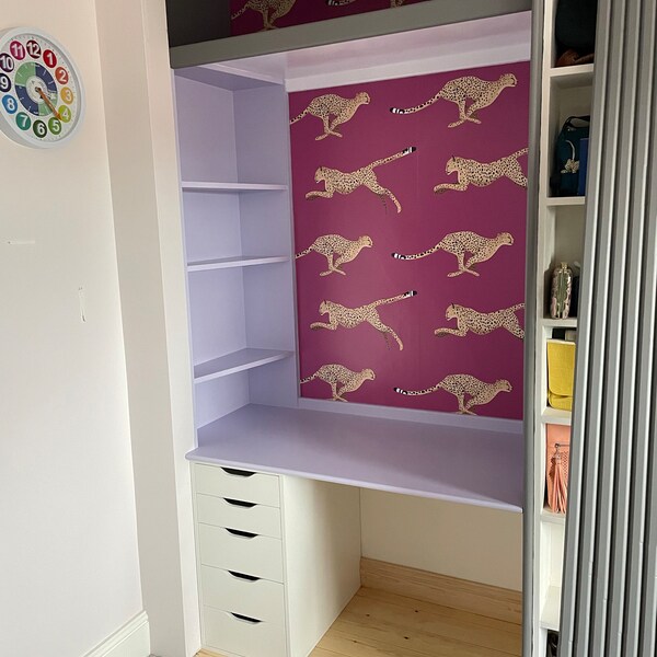 Purple Cheetah Peel and Stick Wallpaper / Animal Removable Wallpaper ...