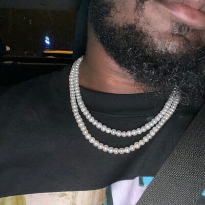 Real Freshwater Pearls for Men, Cultured Pearl Necklace for Women ...