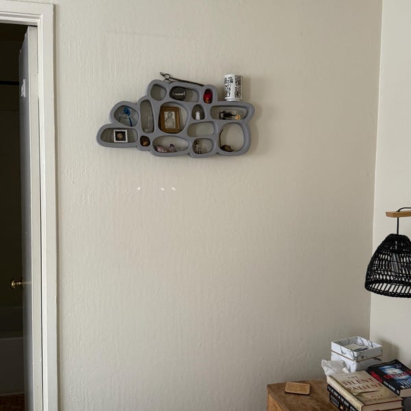 Concrete Effect Curiosities Shelf,oddities Display,wall Shrine,wall ...