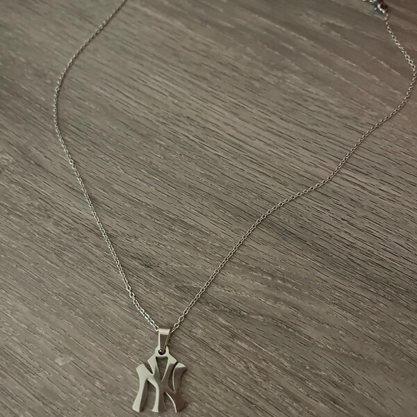 Silver Detroit D Necklace, Detroit D, D Necklace, Detroit Tigers Chain ...