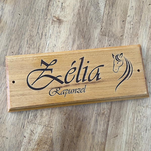 Horse Name Plate Stable Door Sign Plaque (vivaldi Font & Dressage Logo ...