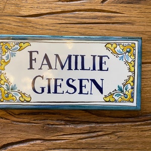 Green Italian House Number Tile, Signs for Home, Personalized Tile ...