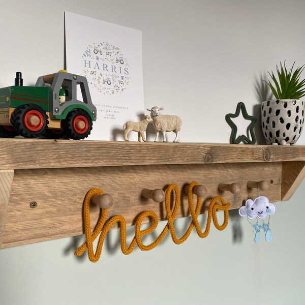 Knitted Wire Words | 'hello' - Etsy UK