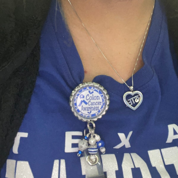 Colon Cancer Awareness Badge Reel - Awareness Badge Reels - Awareness ...