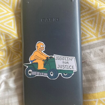 The Simpsons Sticker Homer Simpson Vinyl Sticker Jiggling for Justice ...