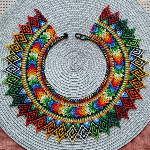 Embera Chami Beaded Necklace Hand-woven by Women of the Colombian ...