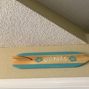 Surfboard Name Plate, Surfboard Sign, Surfboard Decor, Custom Surfboard ...