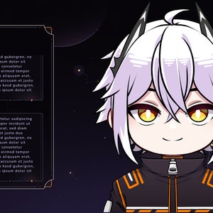 Dark Moon: Animated Vtuber Overlay Pack Minimal, Starry, Elegant Theme ...