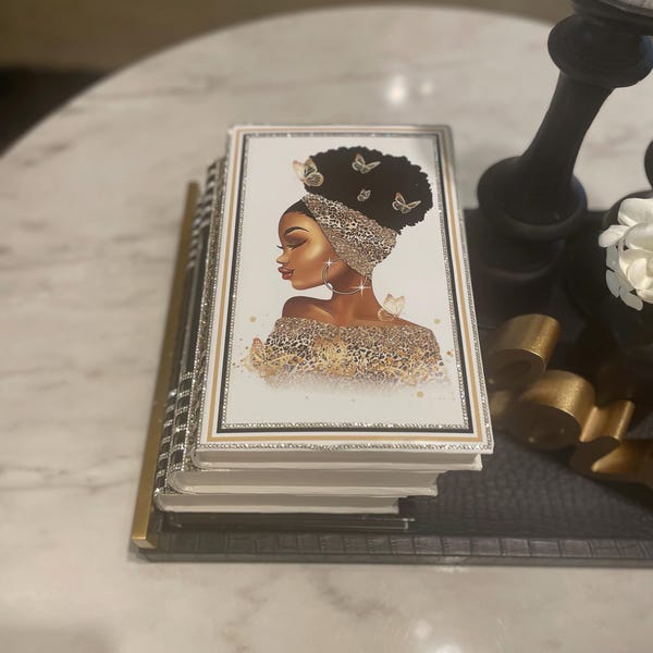 Black Queen Luxury Bling Glam Book Stack - Stack of 3 - Black/gold ...