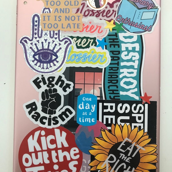 Fight Racism Sticker Anti-racist Black Power Vinyl Decal Vintage Remake ...