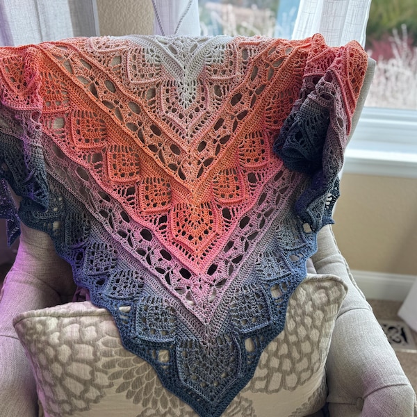 Ceylontea Shawl Crochet Pattern - Etsy UK