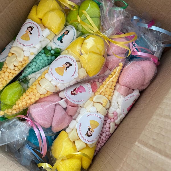 Personalised Super Mario Mix Sweet Cones Birthday Party Favours ...