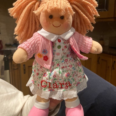 Rag Doll Poppy Personalised With Any Name. 28 Cm Ragdoll Christening ...