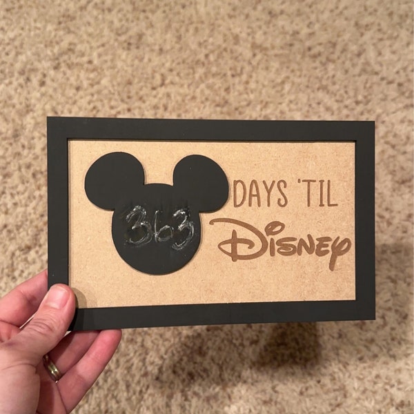 Days ‘til Disney Countdown Sign - Etsy
