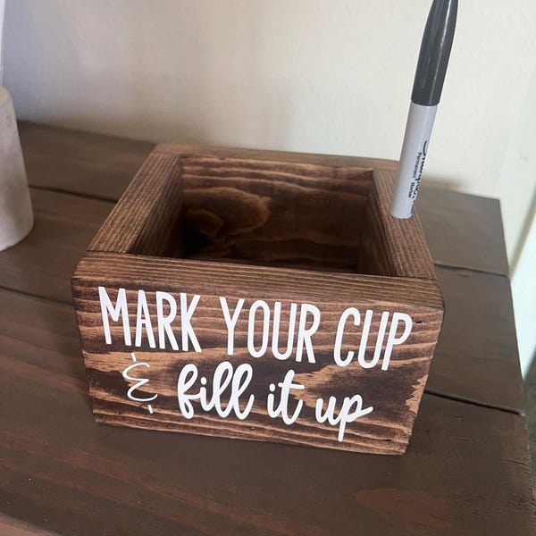 Mark Your Cup/party Cup Holder/red Solo Cup Holder/cup Caddy/wood Caddy ...