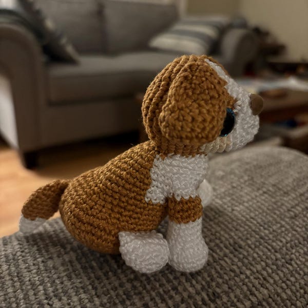 LOW SEW Border Collie Crochet Pattern Dog Amigurumi Pattern DIY Crochet ...