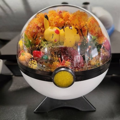 Pokemon Terrarium Sweet Paradise Pokeball Diorama/ Custom/100mm /120mm ...