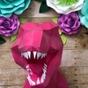 Geometric Papercraft Sabertooth Cat Low Poly Animal - Etsy