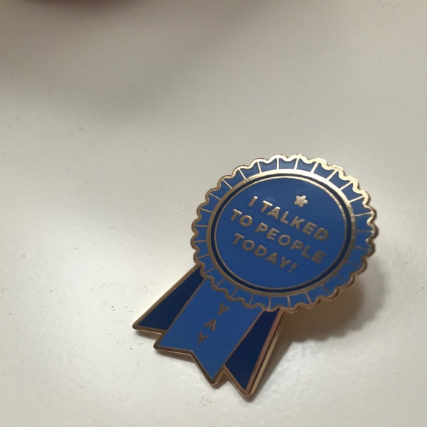 Introvert Award Enamel Lapel Pin - Etsy