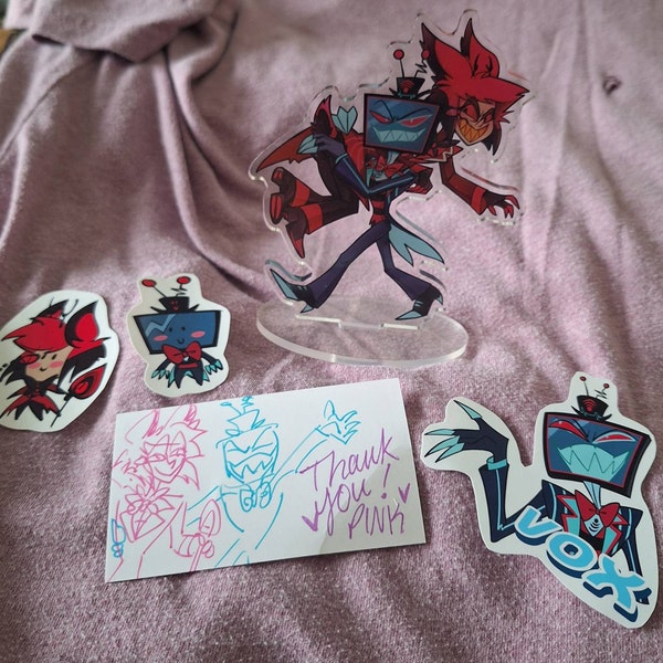 Hazbin Hotel Radiostatic Vox Alastor Acrylic Standee - Etsy