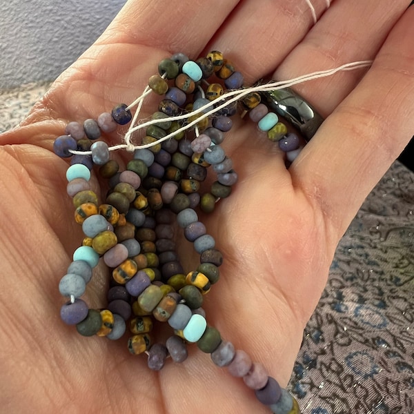 Czech Glass 18x7mm Spindle Beads Bohemian Focal Beads / Boho Accent ...