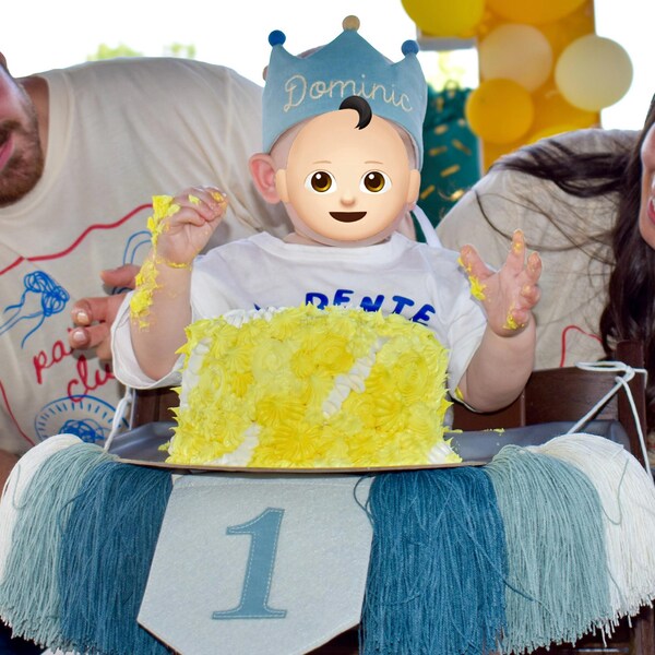 Number and Star Custom Linen Crown for Kids & Children's Birthday ...