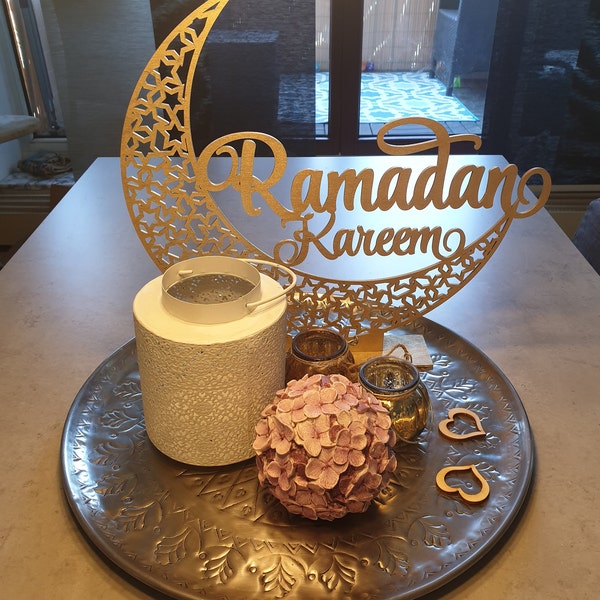 Freestanding Ramadan Mubarak Moon Sign Ramadan Kareem Sign Blessed ...