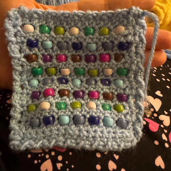 Beaded Fidget Square Crochet Pattern: Beginner Friendly, No Sew ...