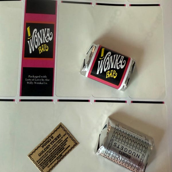 Wonka Chocolate Bar With Golden Ticket (chocolate Included)-one Bar per ...