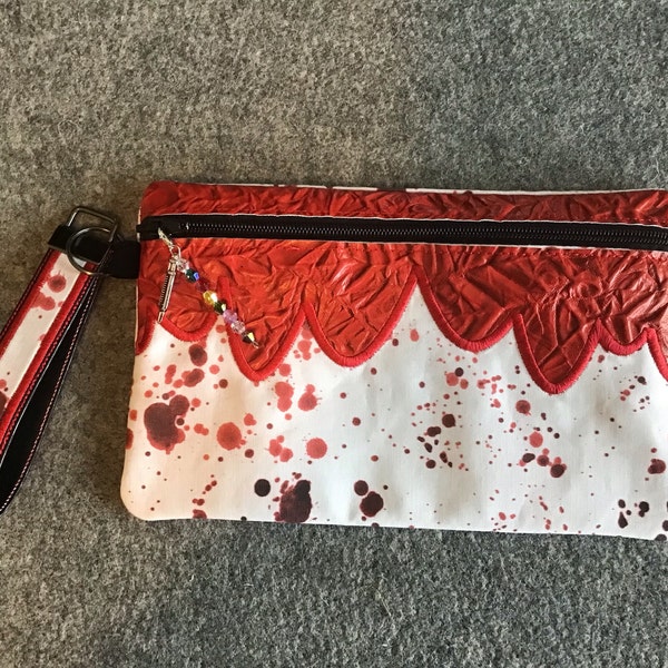 Blood Splatter Fabric - Red Ink Splatter by Pond Ripple - Splatter ...