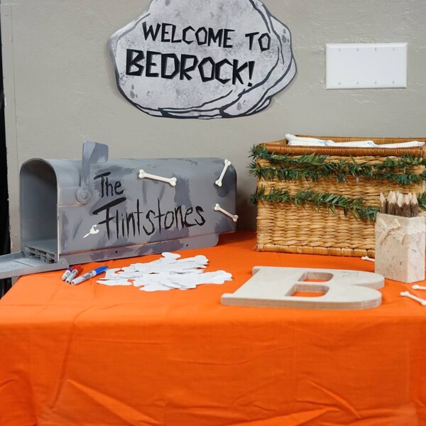 Flintstones Rock Sign | Digital Download | Printable Party Sign - Etsy