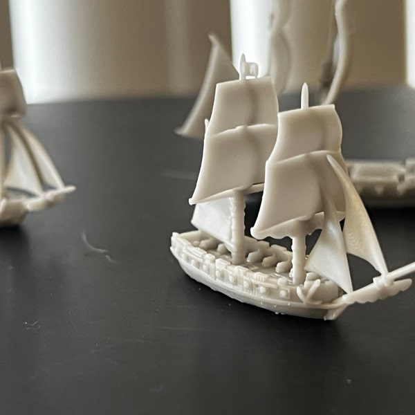 Sloop Squadron Sailing Ship Miniatures 1/1200 Models Warship Vessels ...