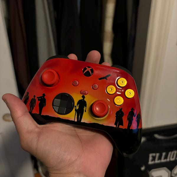 Custom Painted Controller, Western Sunset RDR2 Themed, for Xbox - Etsy