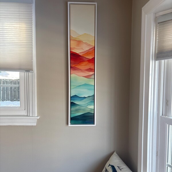 Long Narrow Wall Art, Tall and Thin Canvas Wall Art, Modern Wall Art ...