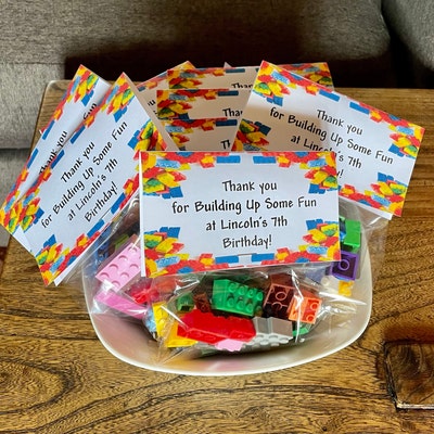 Building Blocks Party Favor Bags, Building Block Party, Blocks Party ...