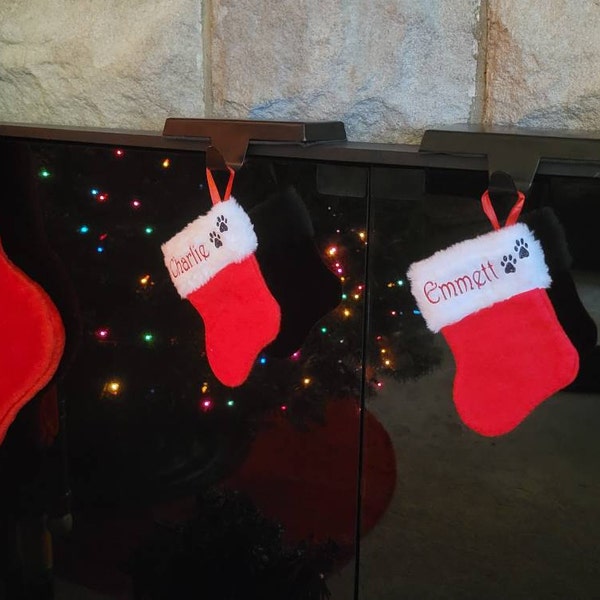 Personalized Mini Christmas Stockings, Plush Traditional Mini Stocking ...