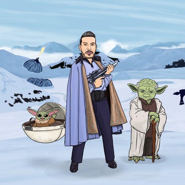 Great Opportunity Turn Me Into Jedi, Portrait From Photo, Ahsoka, Family Portrait, Best Gift ...