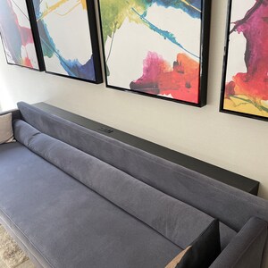 5 Inch Deep Powered Sofa Table Behind The Couch Table Long Wood ...