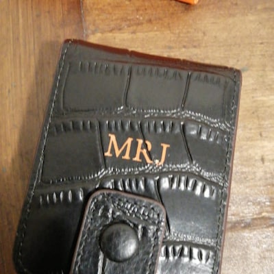 Personalized Croc Embossed Leather Notebook Monogrammed Journal ...