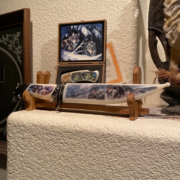 Stand for Knife With Sheath or Two Knives Display Holder - Etsy