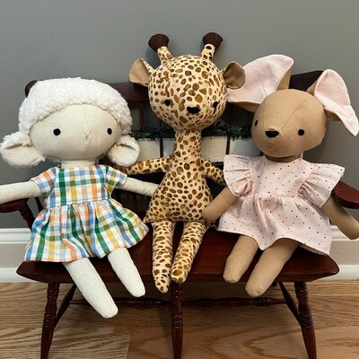 Lamb Sewing Pattern PDF Make a Cloth Lamb Doll / Stuffed Animal Toy and ...