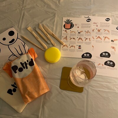 Pott'd™ Home Air-dry Clay Pottery Kit for Adults & Beginners Kit ...