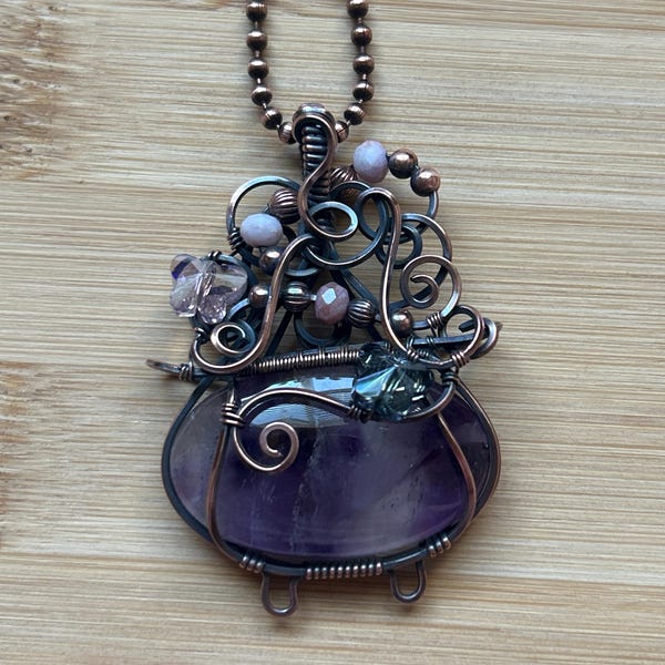 Cauldron Necklace, Mini Cauldron Necklace, Hypersthene Necklace, Witchy ...