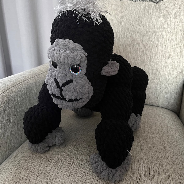Crochet Gorilla, Monkey Crochet Pattern, Baby Gorilla Pattern, Plush ...