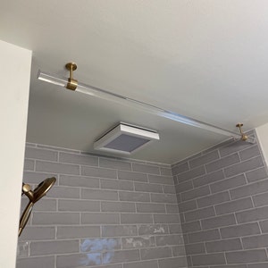 Luxholdups Lucite Rectangular Curtain Rod in Custom Length - Etsy