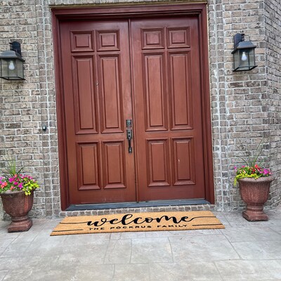 Welcome Doormat,custom Welcome Script Doormat,custom Doormat, Extra ...
