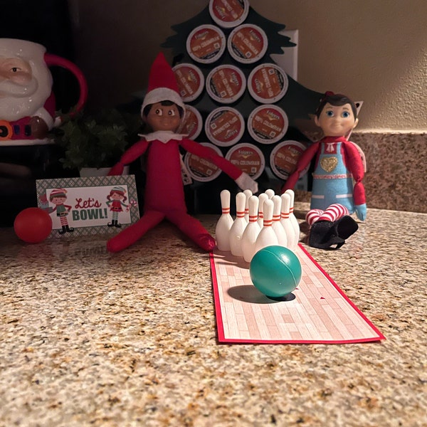 Elf Bowling, Bowling Ball, Bowling Pins, Let's Bowl, Elf Prop, Stage ...